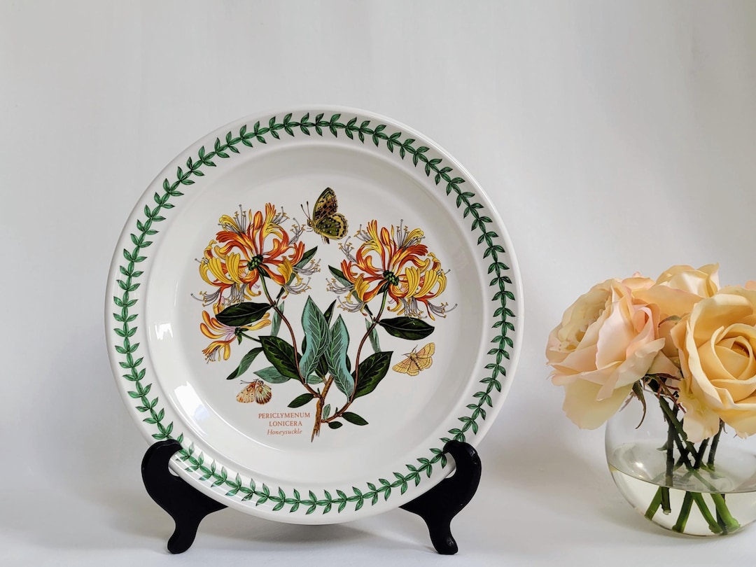 Portmeirion Botanic Garden Dinner Plate Honeysuckle ~ 1970's Rare ...