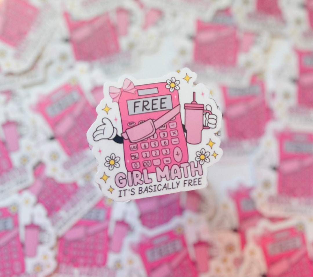 Girl Math Waterproof Sticker - Etsy