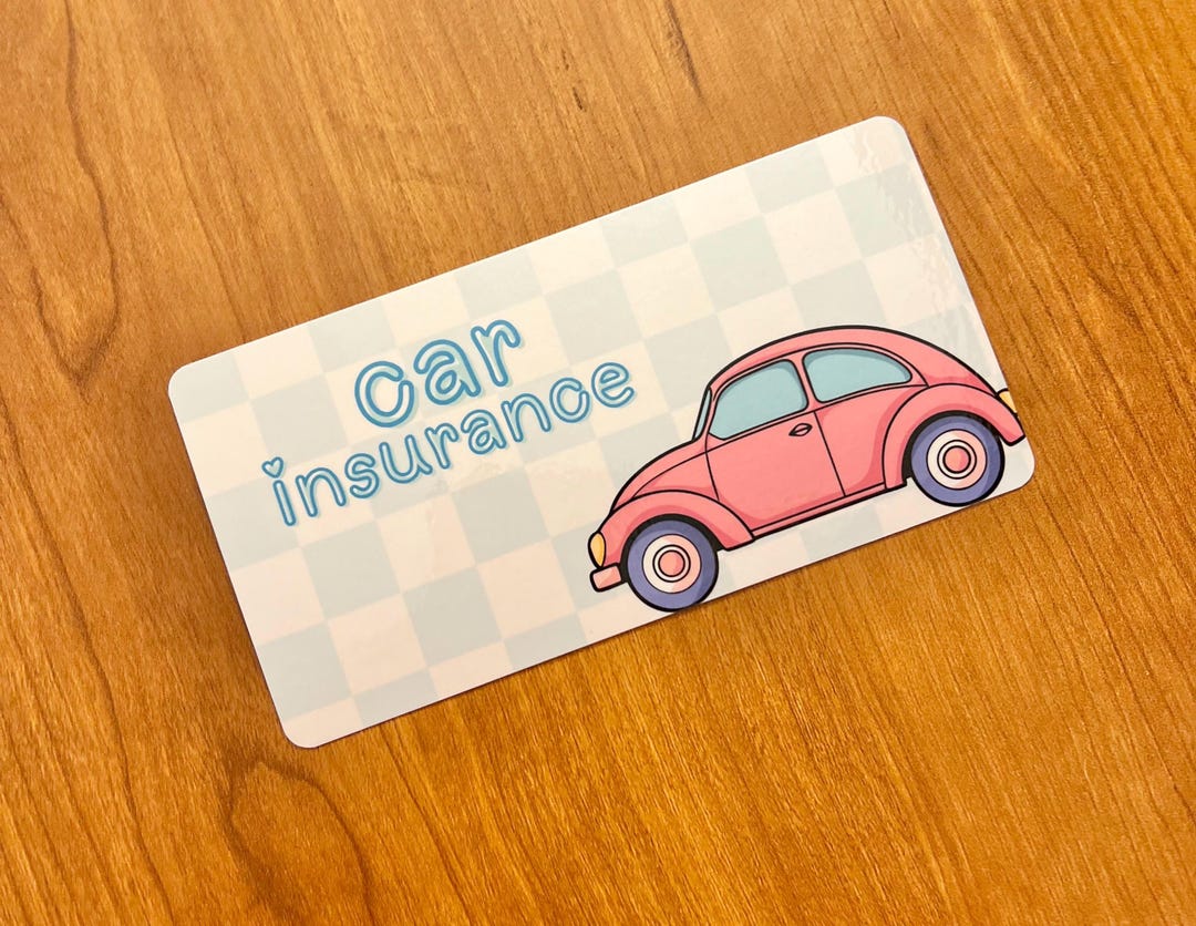 Car Insurance Envelope Dashboards // Sized for Zip or Unzip A6 ...