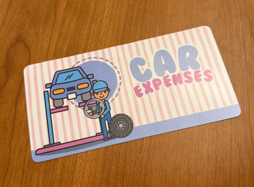 Purple Car Expenses Envelope Dashboards // Sized for Envelopes // Order ...