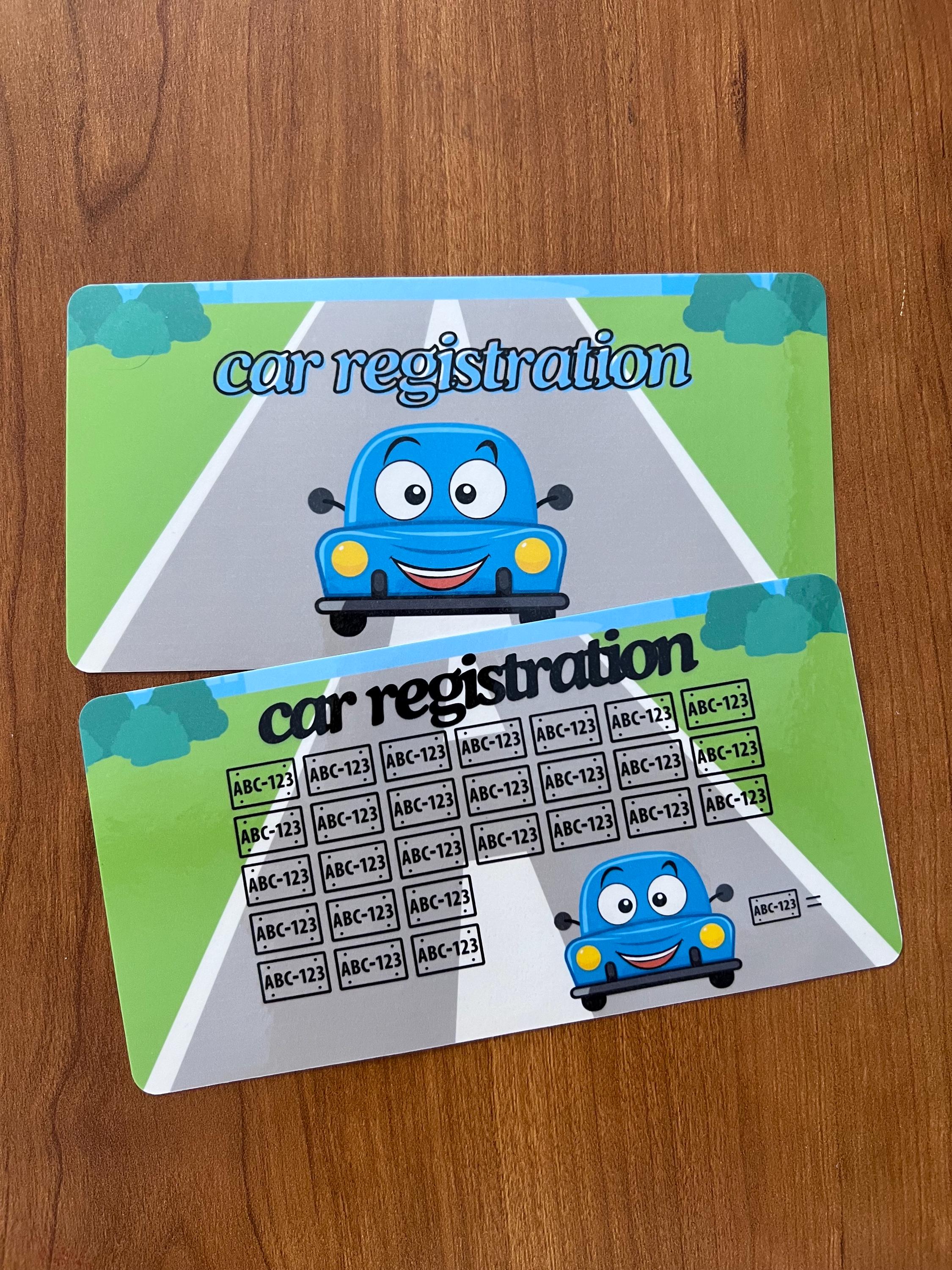 Car Registration Envelope Dashboards // Sized for A6 Envelopes // Order ...