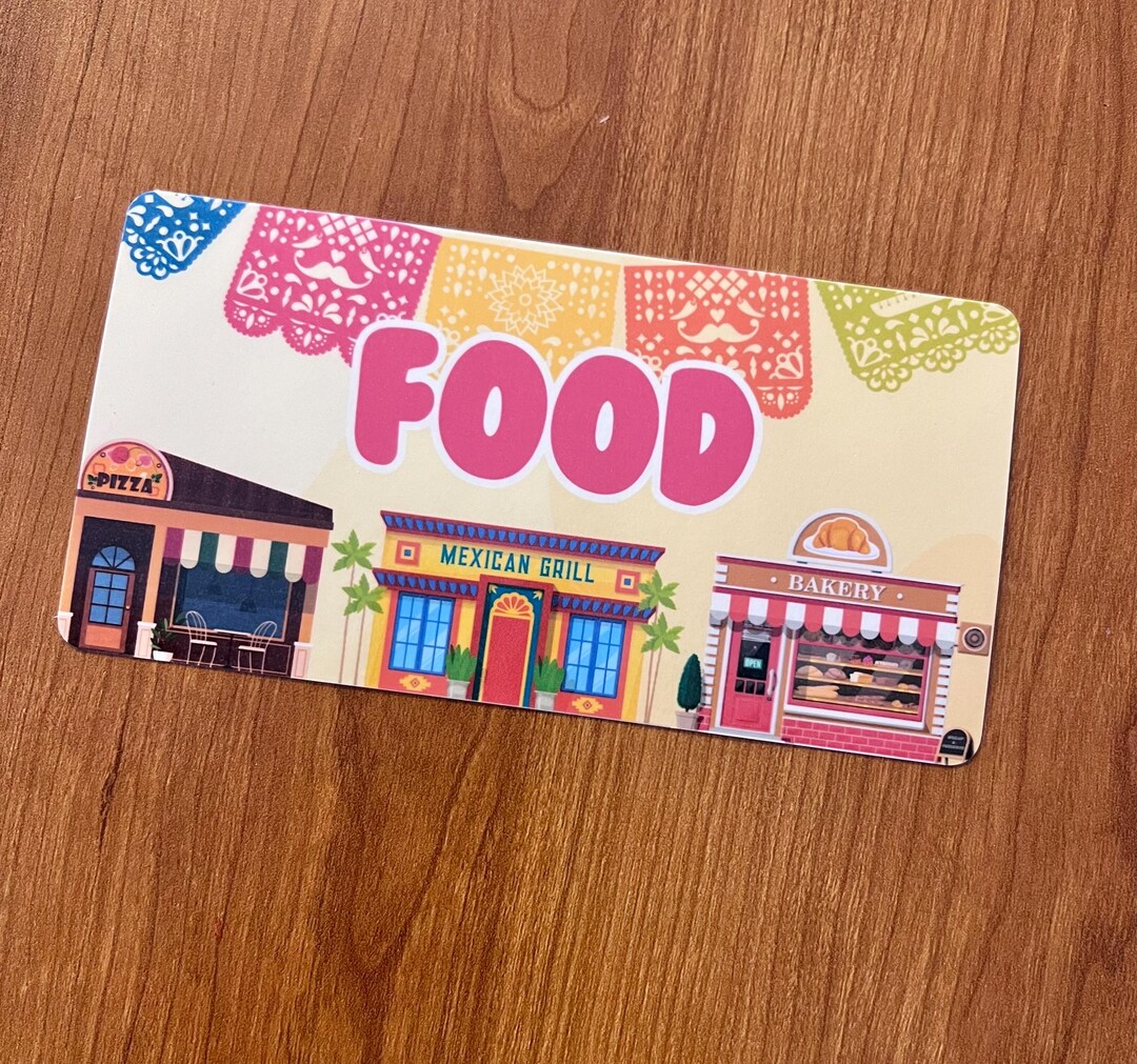 Food Envelope Dashboards // Sized for Zip or Unzip A6 Envelopes ...