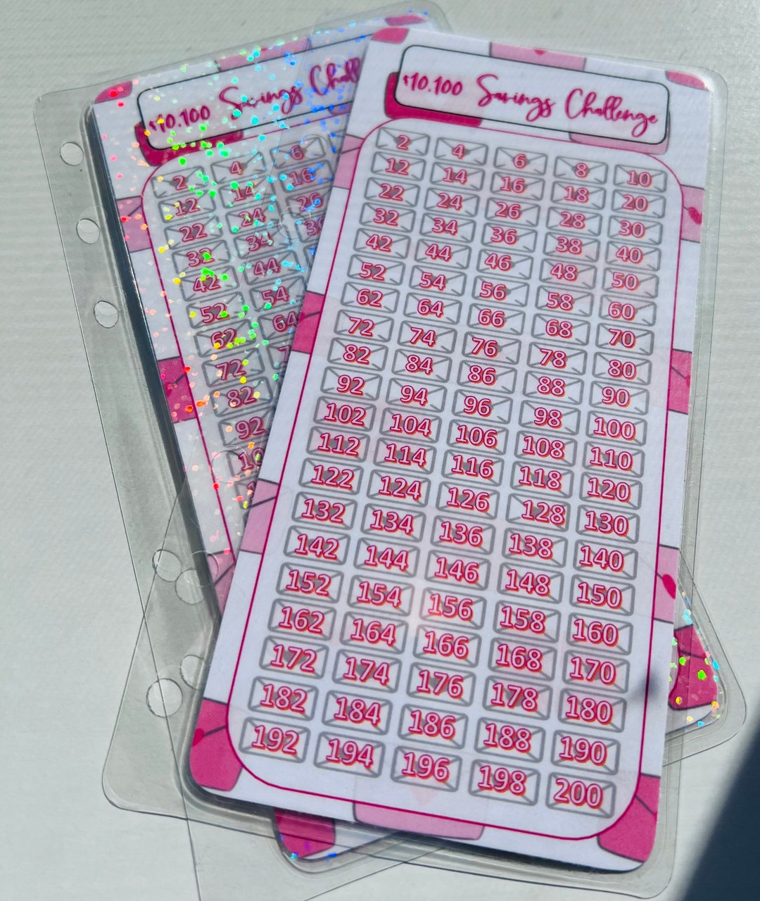 10,100 Savings Challenge Laminate Tracker || A6 Binder Size || Savings ...