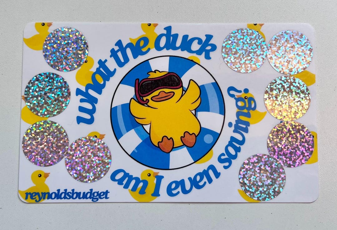 What the Duck Scratch off Savings Challenge - Etsy