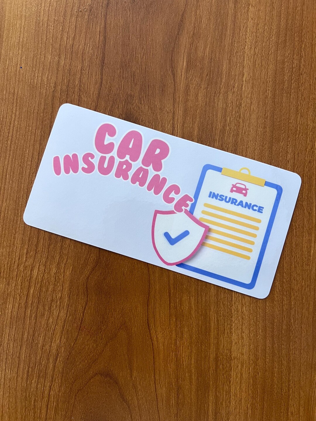 Car Insurance Envelope Dashboards // Sized for Zip or Unzip A6 ...