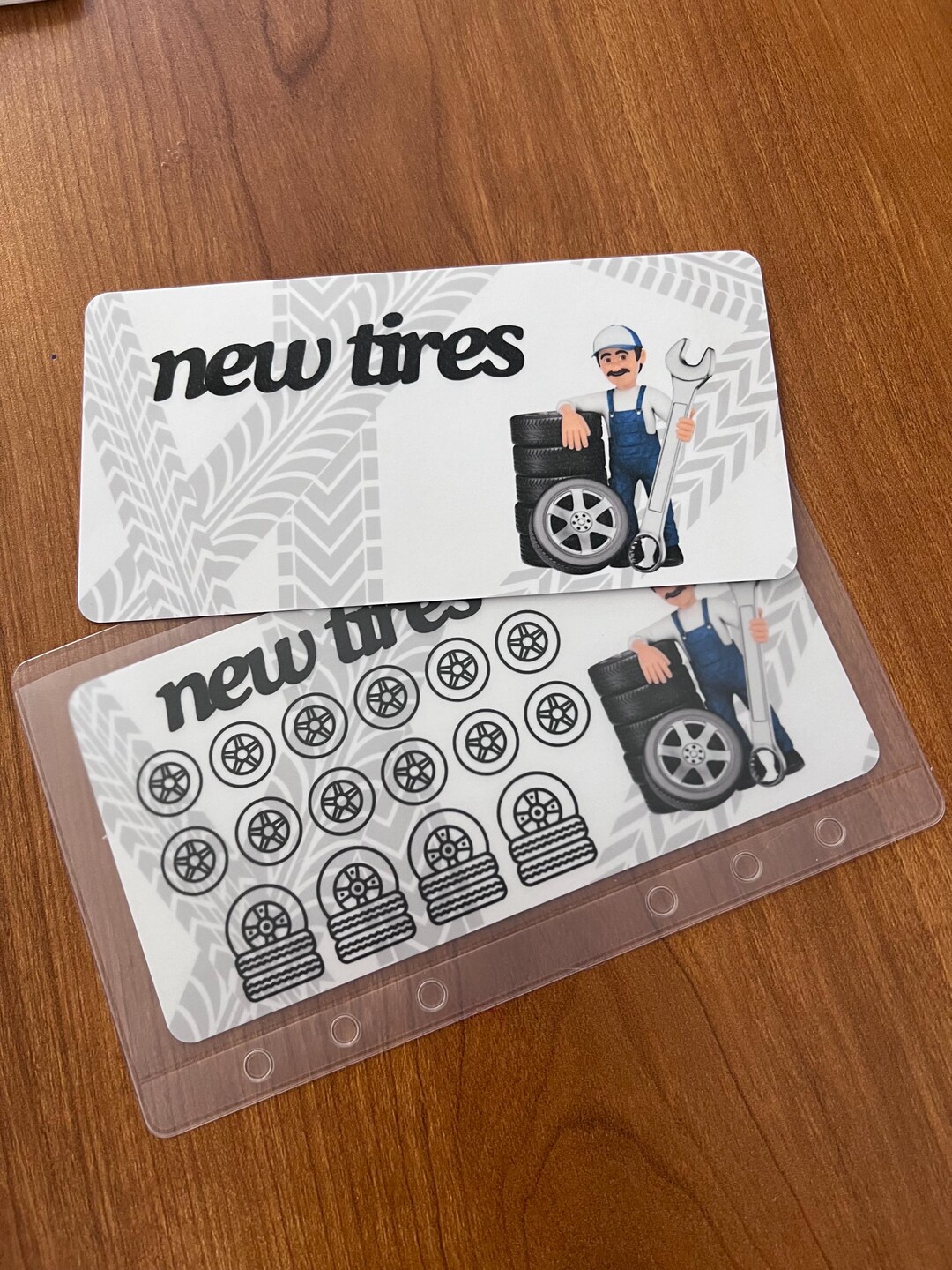 Tires Laminated Dashboards // Sized for Zip or Unzip A6 Envelopes ...