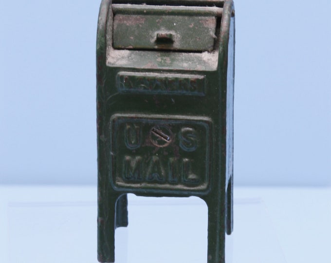 1920’s Hubley Green U.S. Mail Mailbox Cast Iron Still Bank Coin Bank ...