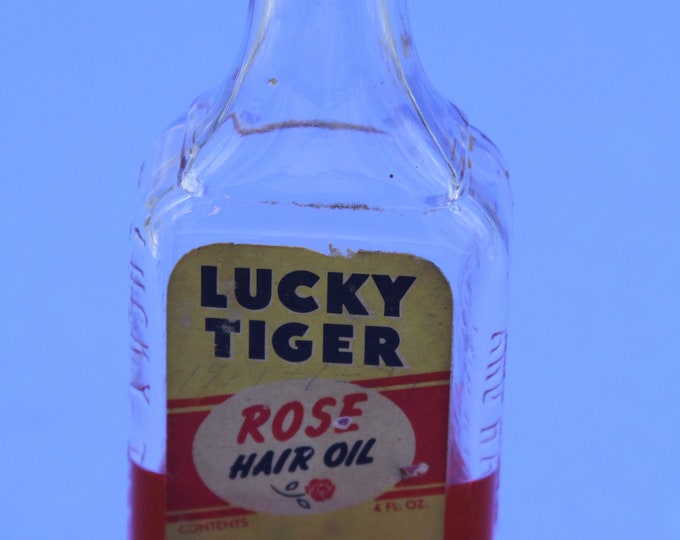 Vintage Lucky Tiger Rose Hair Oil Original Bottle With Label - Etsy