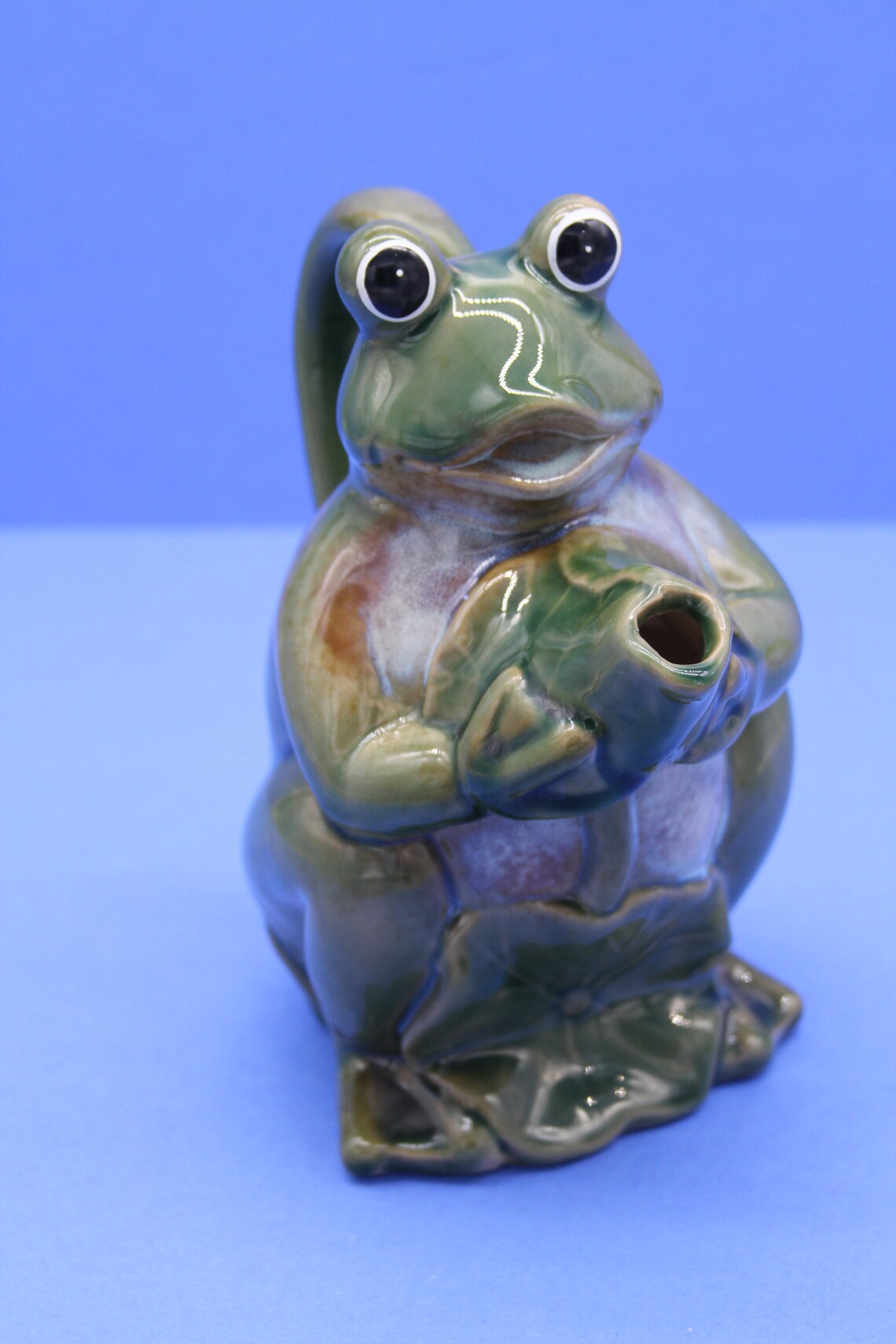 Vintage Green Frog pitcher 8 1/2 high and 5 wide | Etsy