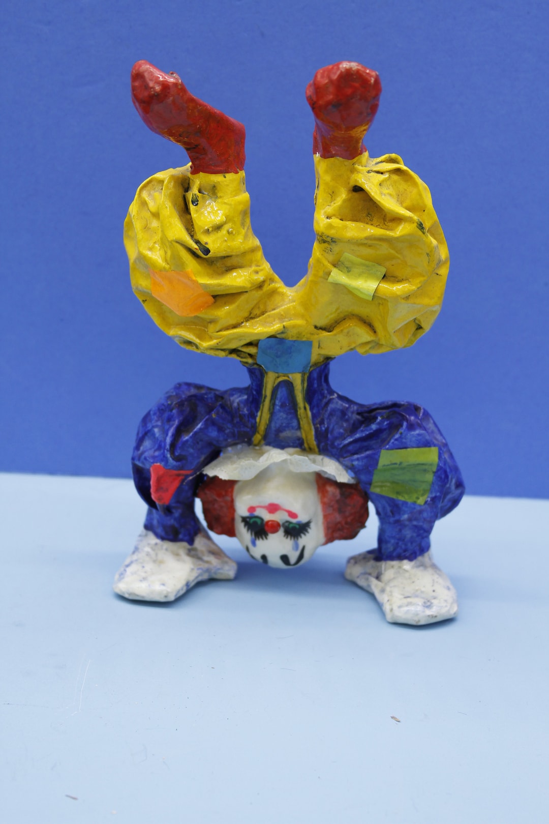 1970 Mexico Folk Art - CLOWN FIGURINE Signed and Numbered a Paper Mache ...
