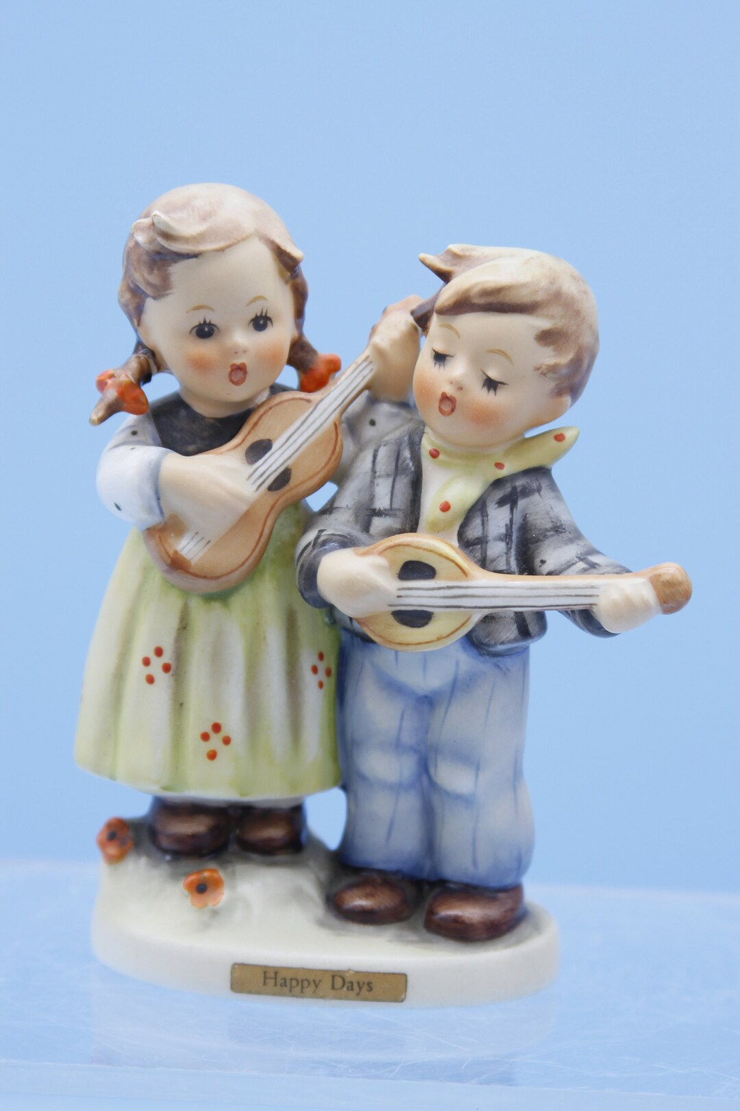 Hummel Happy Days Girl and Boy Playing Instrument. 1979 - Etsy