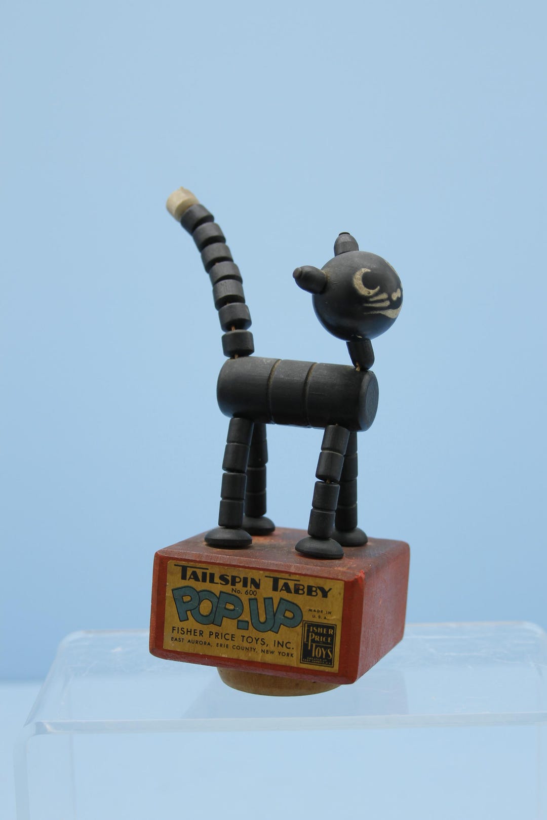 Vintage 1947 Fisher Price "tailspin Tabby Pop_up", #600 Wooden Toy - Etsy