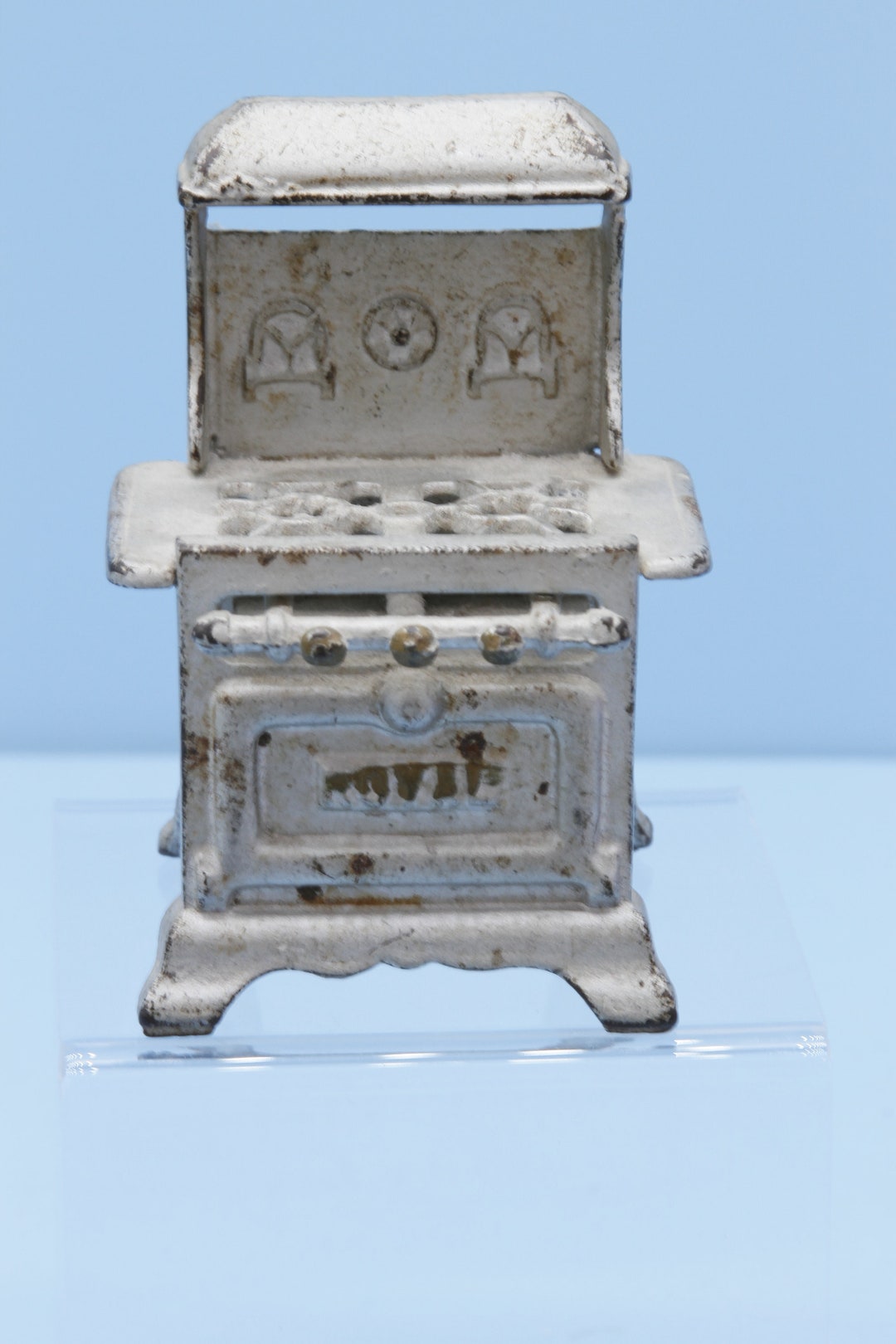 Cast Iron ROYAL Toy Stove Dollhouse Vintage Painted Silver Miniature - Etsy