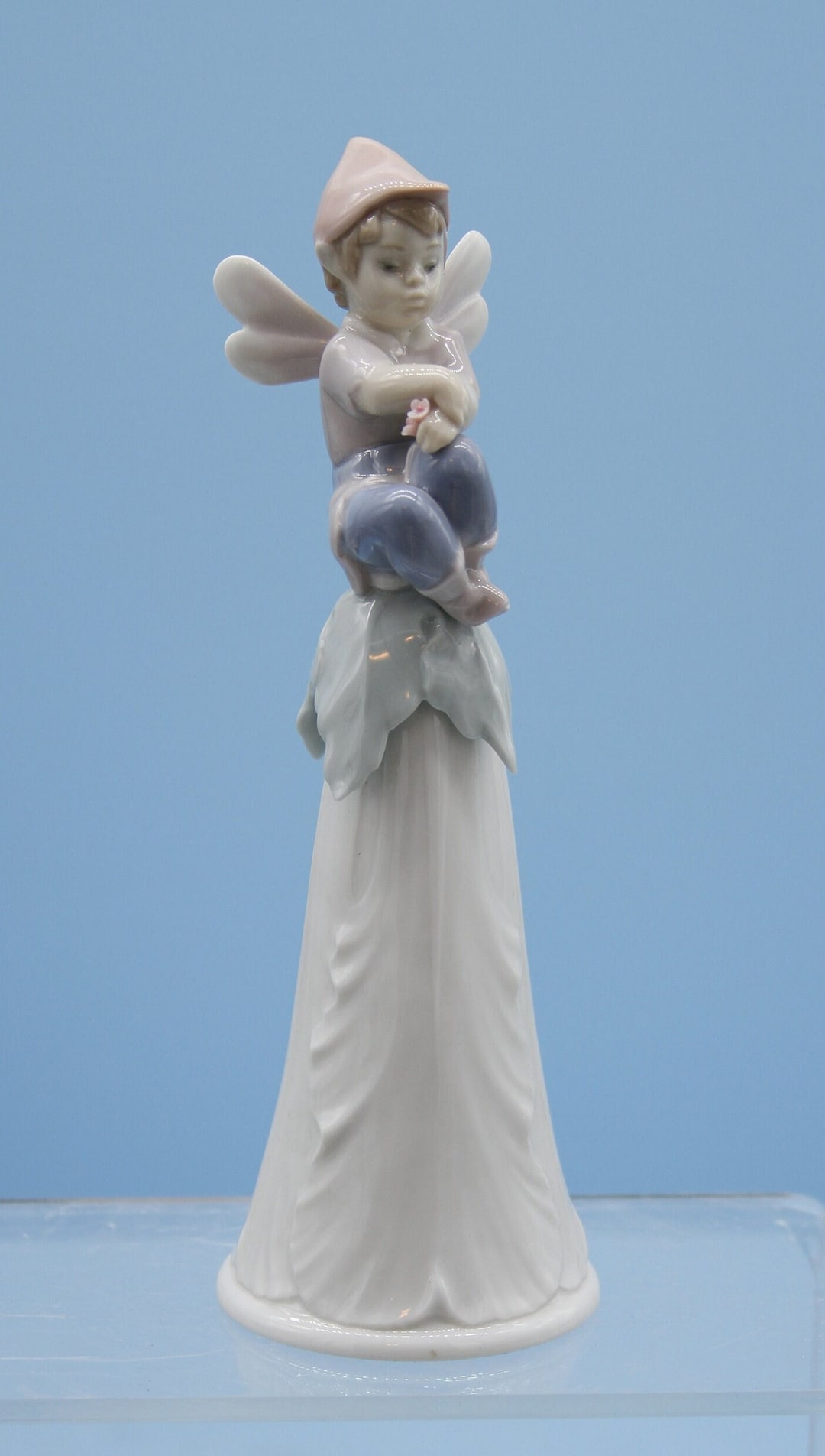Vintage 1996 Lladro "its a Boy" Porcelain Fair Pixie Bell Figurine 7.5 ...