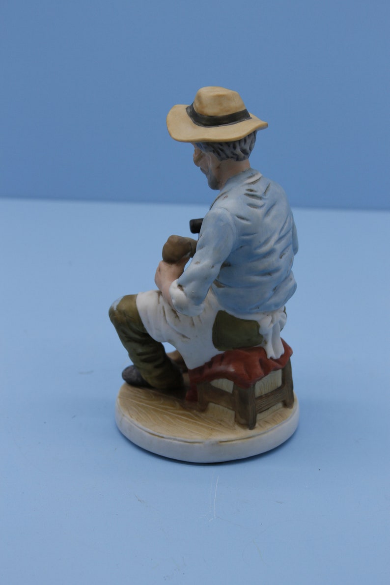 Vintage Lefton Bisque Old Shoemaker - Etsy
