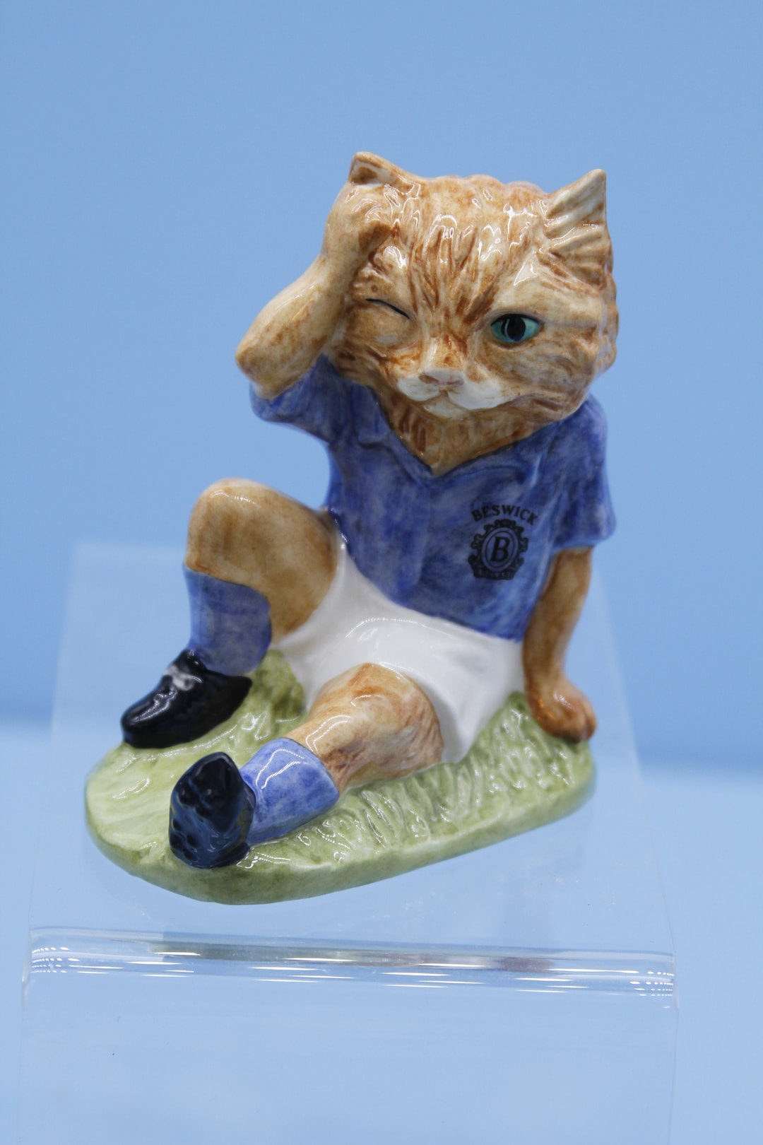 Vintage Beswick Footballing Felines Collection Mee Ouch Cat Soccer Made ...