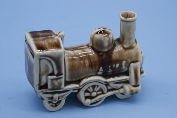 Vintage Ceramic Small Train Engine Coin Bank - Etsy