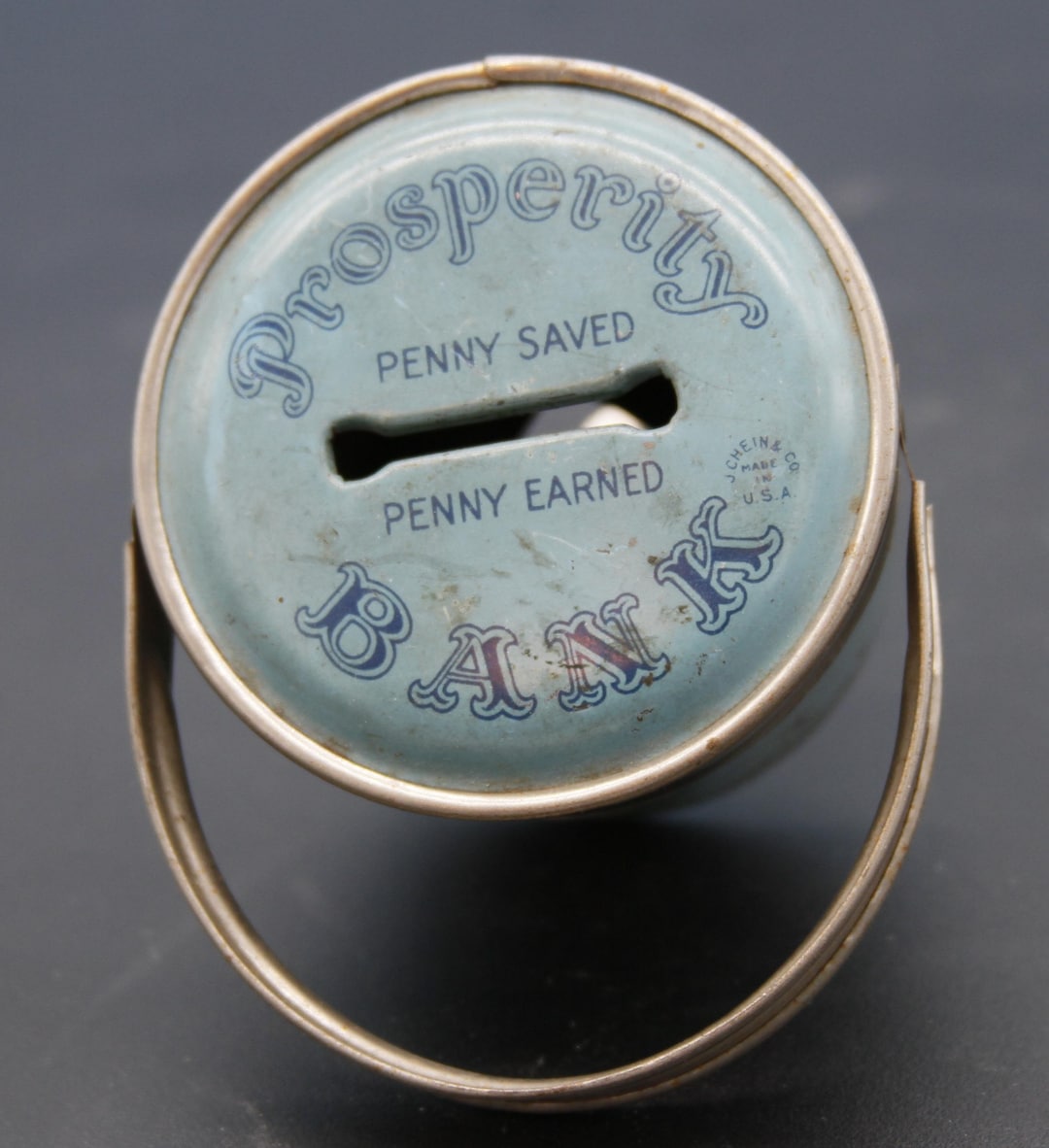 Vintage Prosperity Coin Bank Penny Saved Penny Earned 2 1/4" X 2 7/8 ...