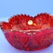 Vintage Ruby Red Westmoreland Sawtooth 8 1/2" Diameter Bowl - Etsy