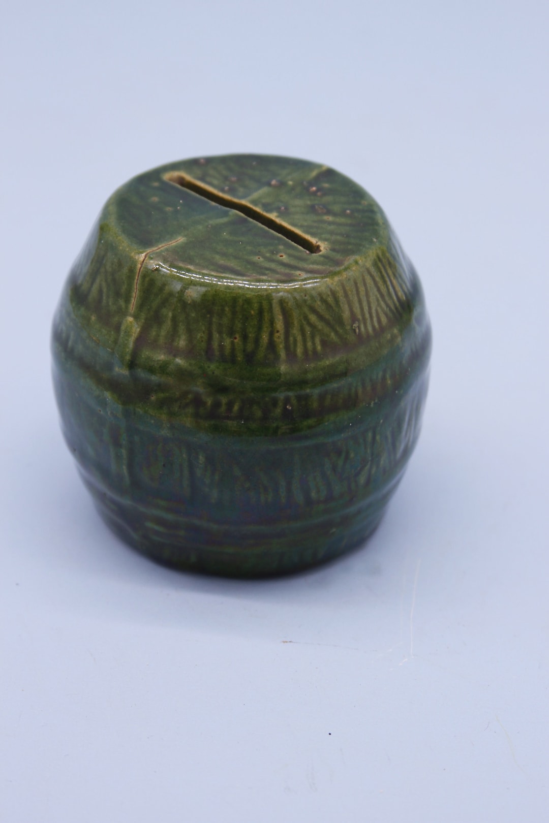 Vintage Ceramic Small Barrel Coin Bank - Etsy