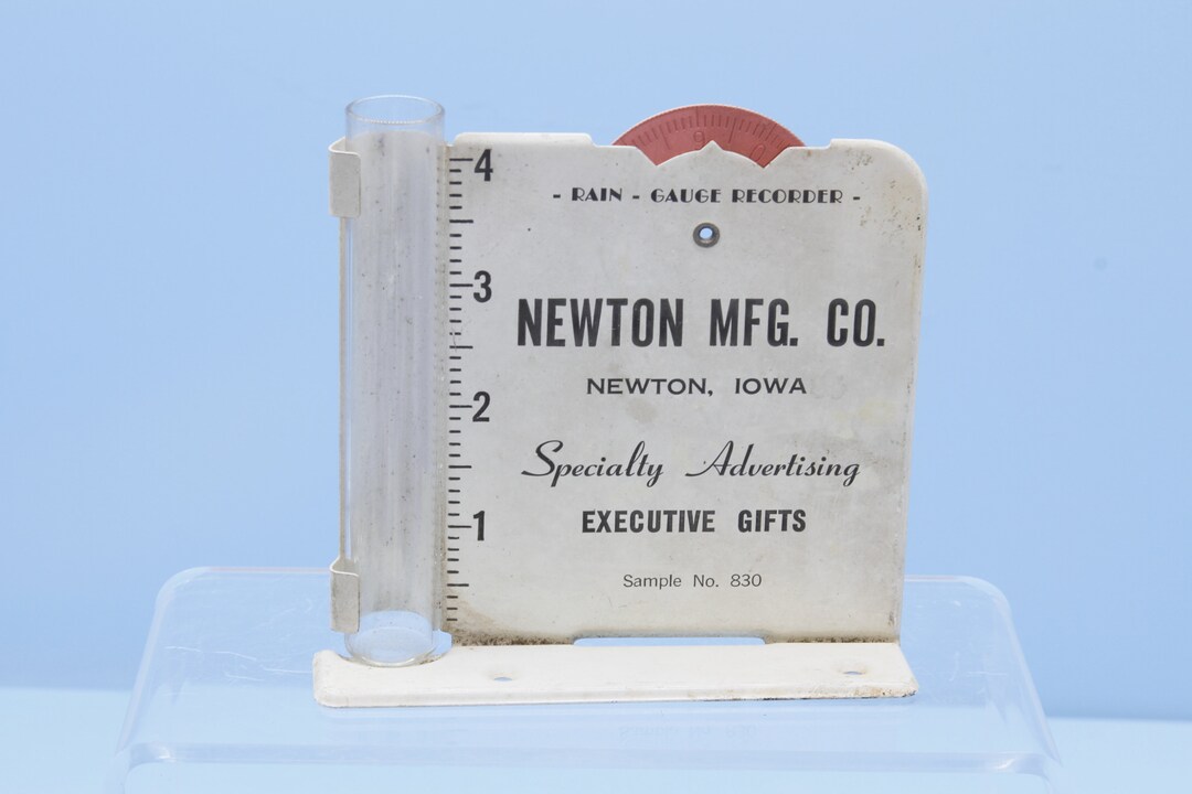 VINTAGE NEWTON Mfg. Com Salesman Sample No. 830 Metal Advertising Rain ...