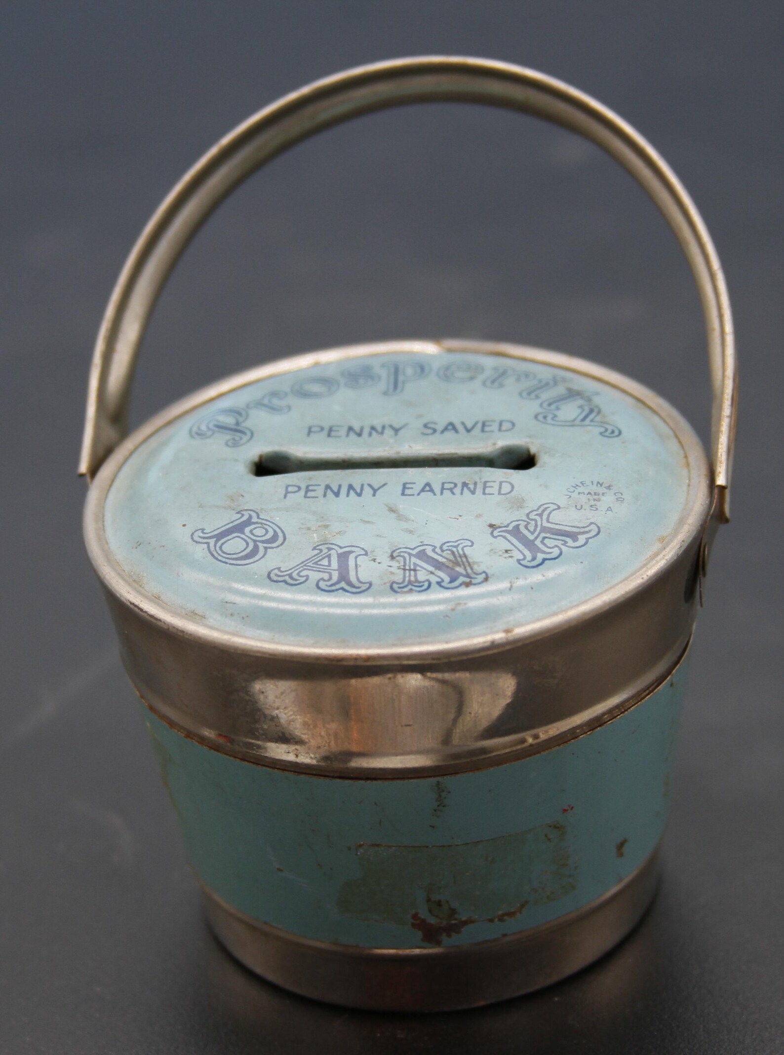 Vintage Prosperity Coin Bank Penny Saved Penny Earned 2 1/4" X 2 7/8 ...