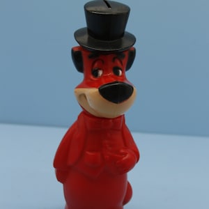 Hanna-barbera RED Huckleberry Hound 10" Coin Bank KNICKERBOCKER - Etsy