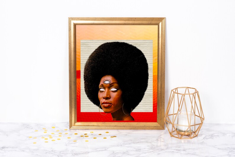 Surreal Third Eye Beauty Collage: Empowerment and Radiance - Art Print ...