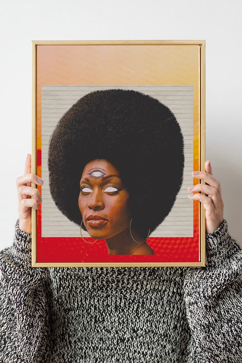 Surreal Third Eye Beauty Collage: Empowerment and Radiance - Art Print ...