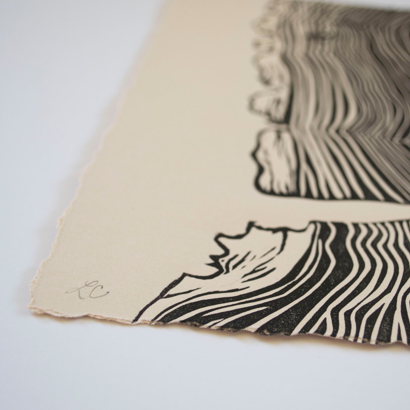 Layers of Life // Tree Rings Growth Rings Relief Print Hand - Etsy