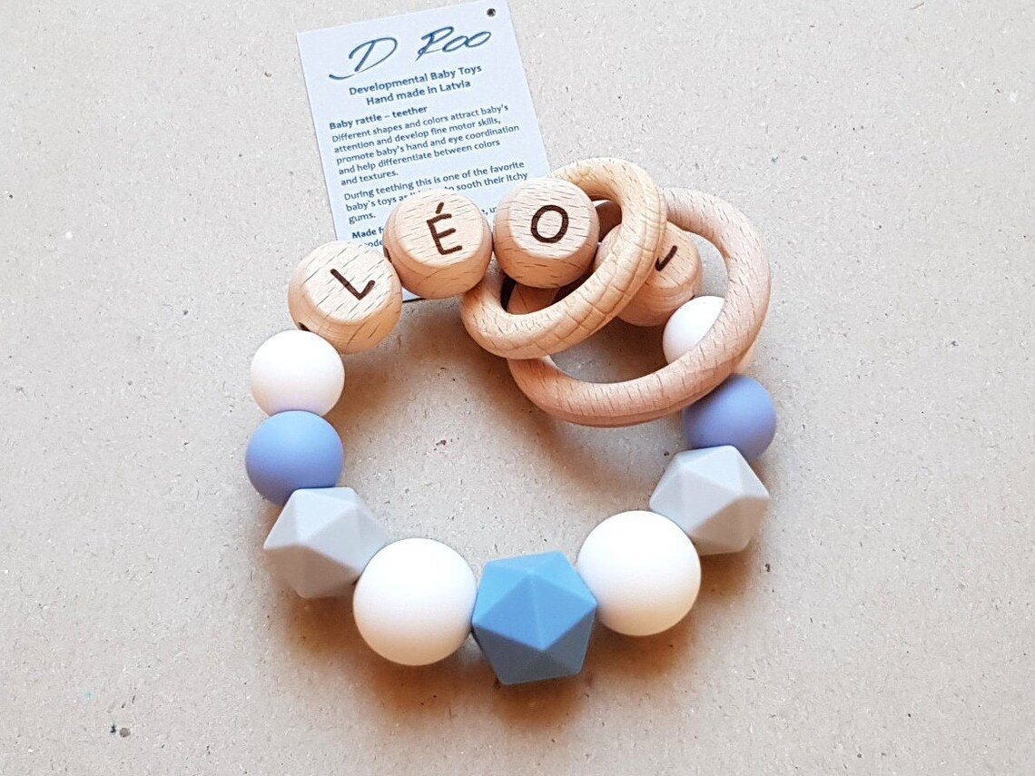 Personalized baby boy rattle Personalized rattle Baby shower | Etsy