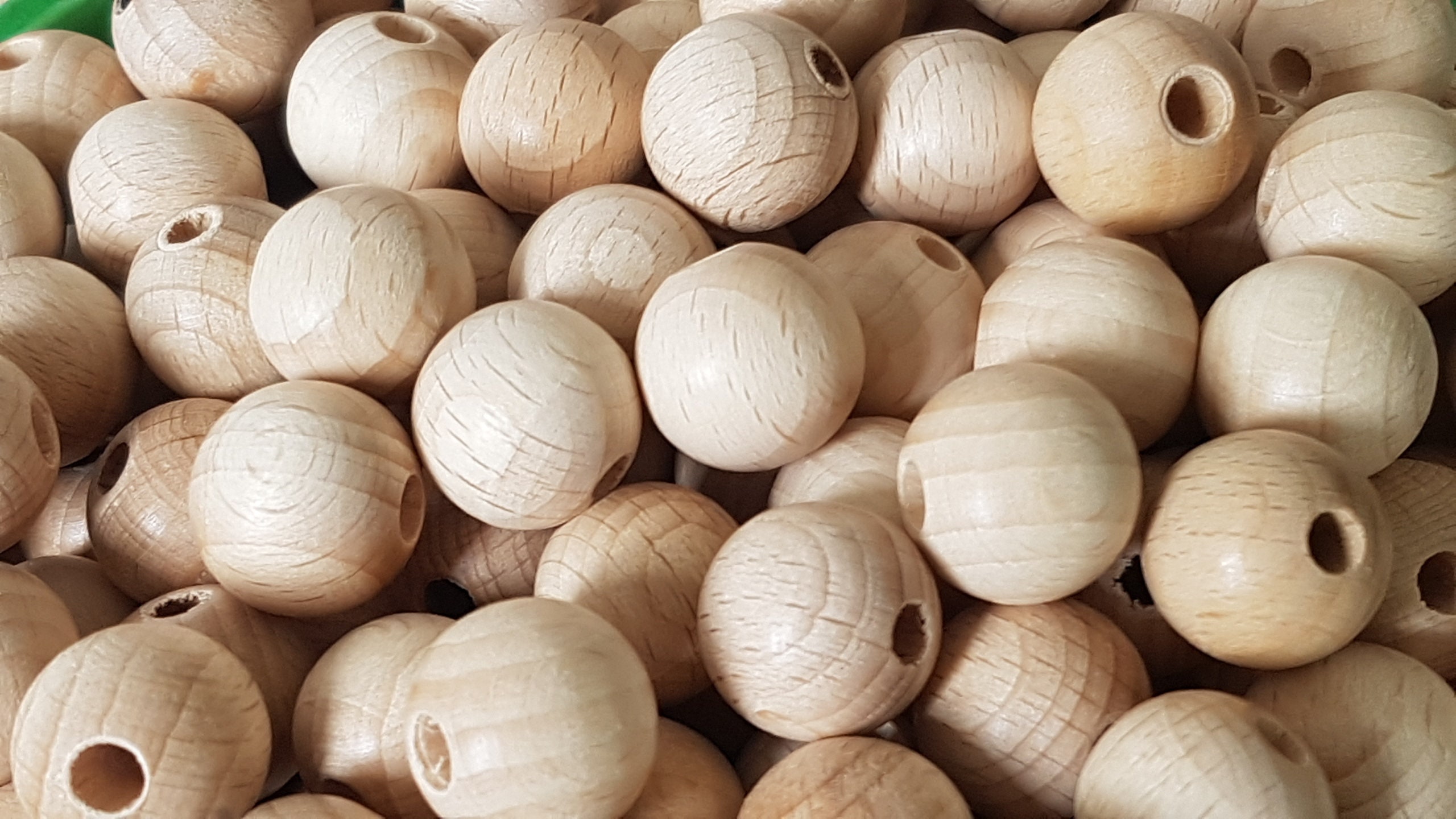 15mm wooden beads 9/16'' wholesale wooden beads Beech | Etsy