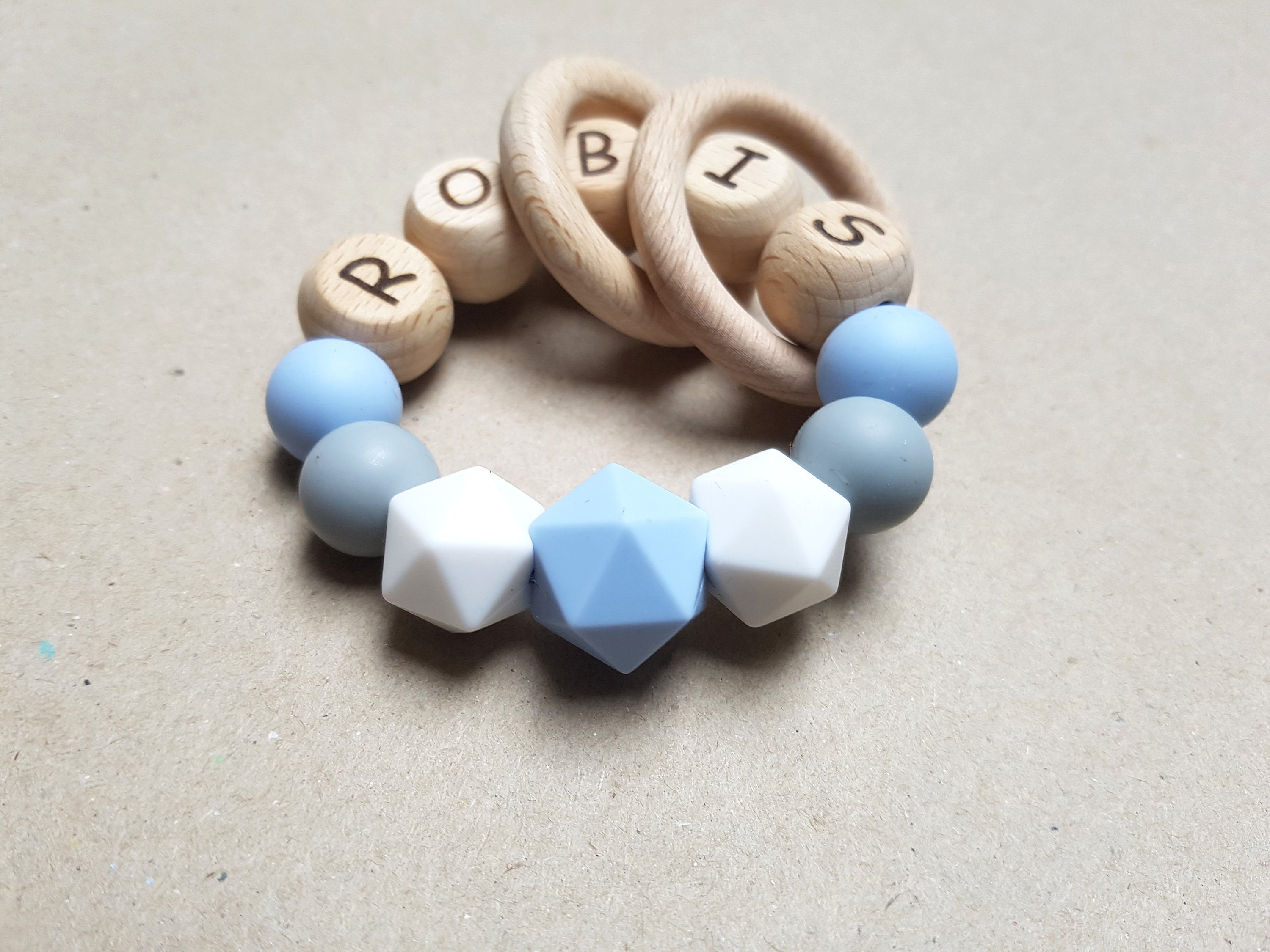 Baby boy rattle Personalized rattle Silicone rattle Baby | Etsy