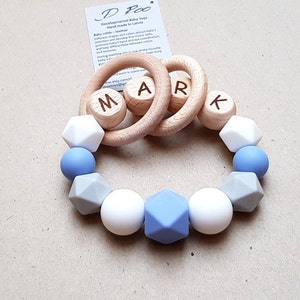 Personalized Baby Boy Rattle, Personalized Rattle, Baby Shower Gift ...