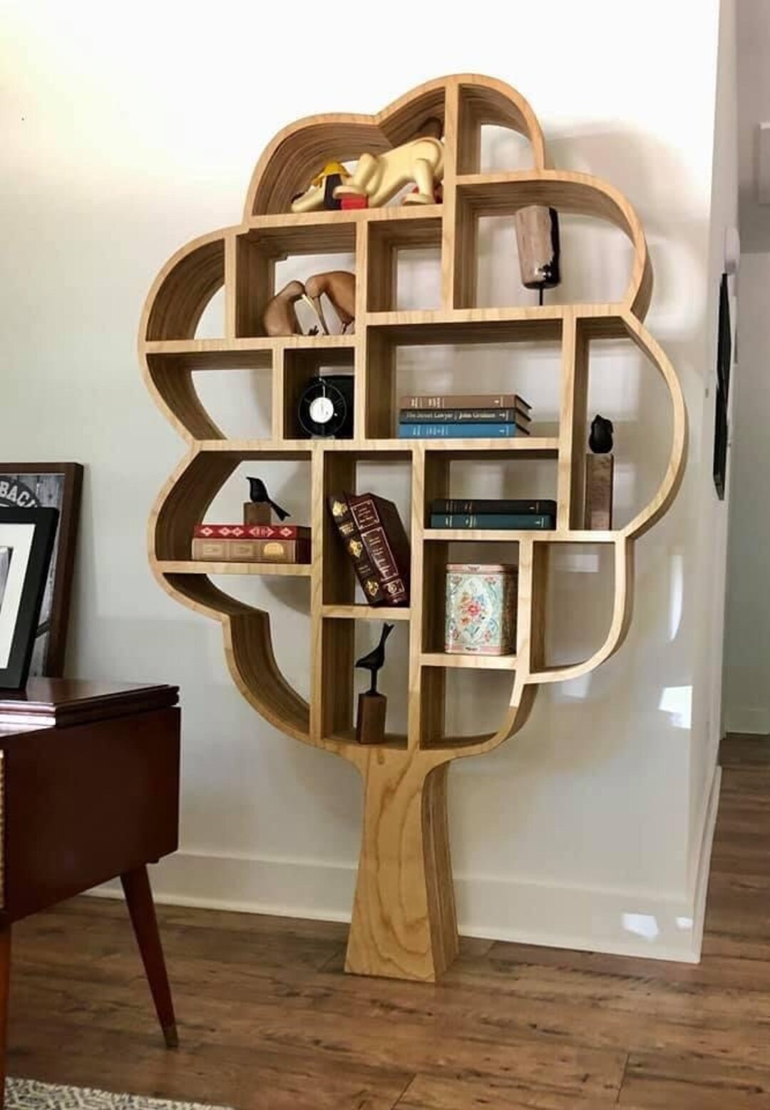 Wooden Tree Bookshelf - Etsy