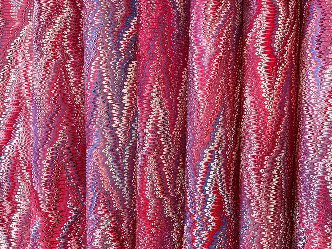 Plum and Ruby Marbled Paper - Handmade for Bookbinding, Paper Crafts ...