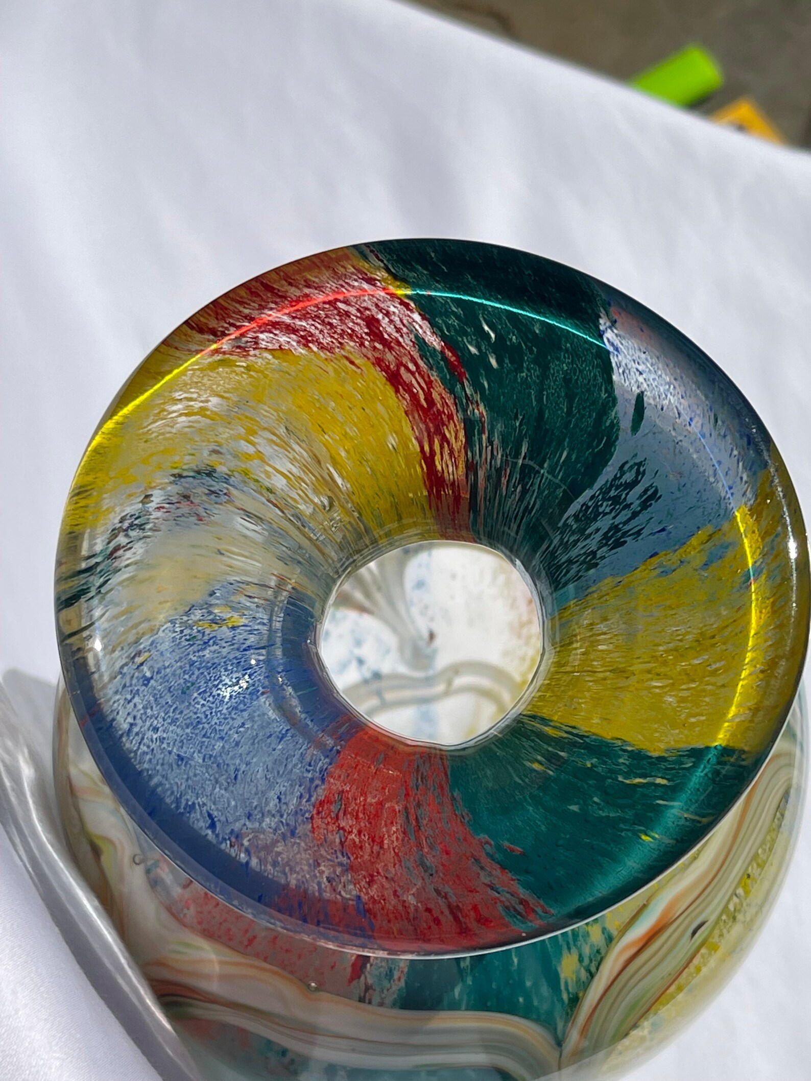 Gorgeous Designs Multi Colored Art Glass Vase - Etsy