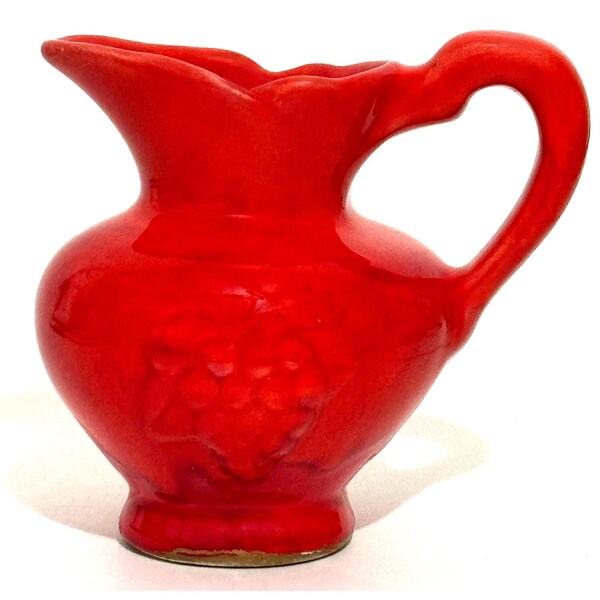 Red Ceramic Pitcher - Etsy