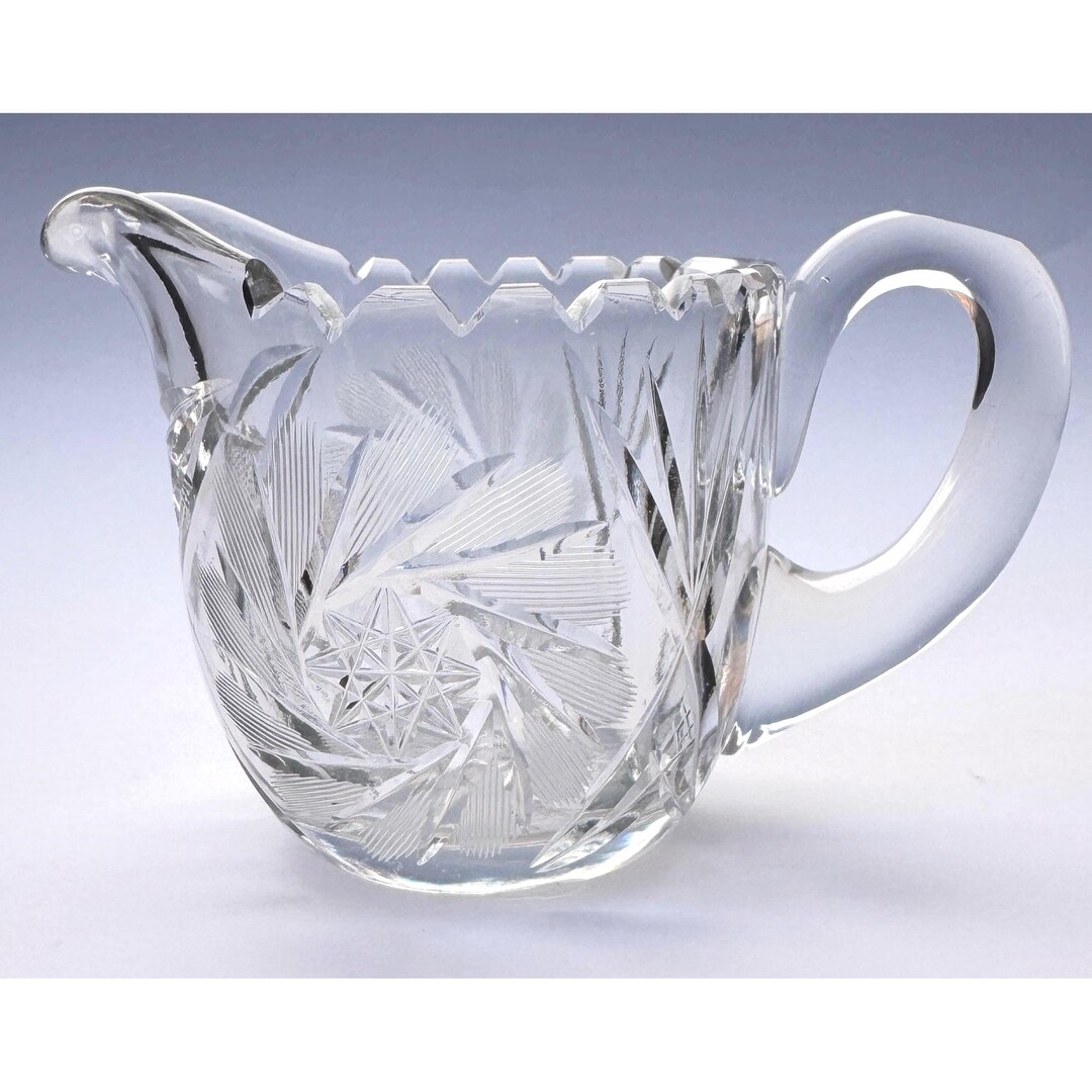 Vintage Cut Glass Creamer