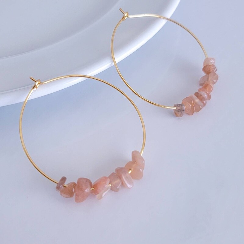 Sunstone Earrings - Etsy