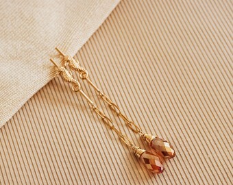 Super Long Chain Drop Earrings - Etsy