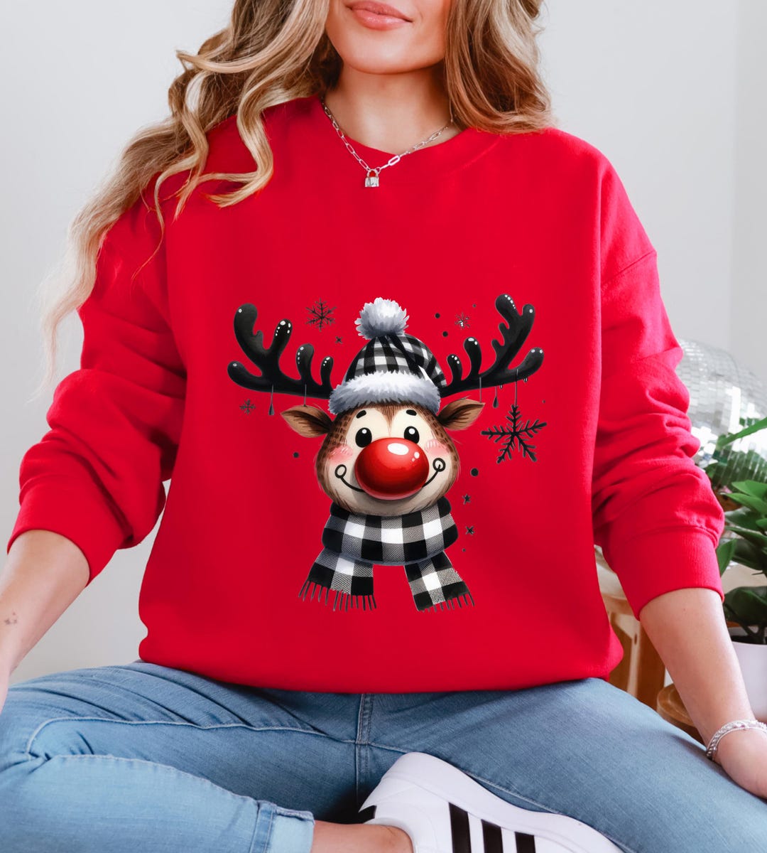 Rudolph the Red Nosed Reindeer Sweatshirt, Cozy Unisex Christmas ...