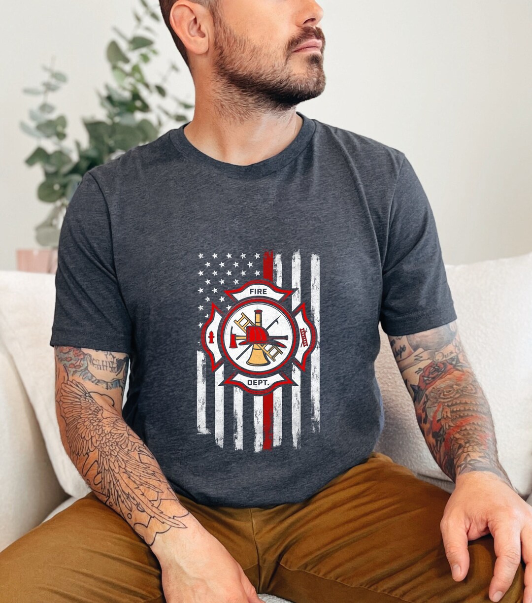 Firefighter Shirt, EMT, Fire Department Shirt, Truck Dad Husband ...