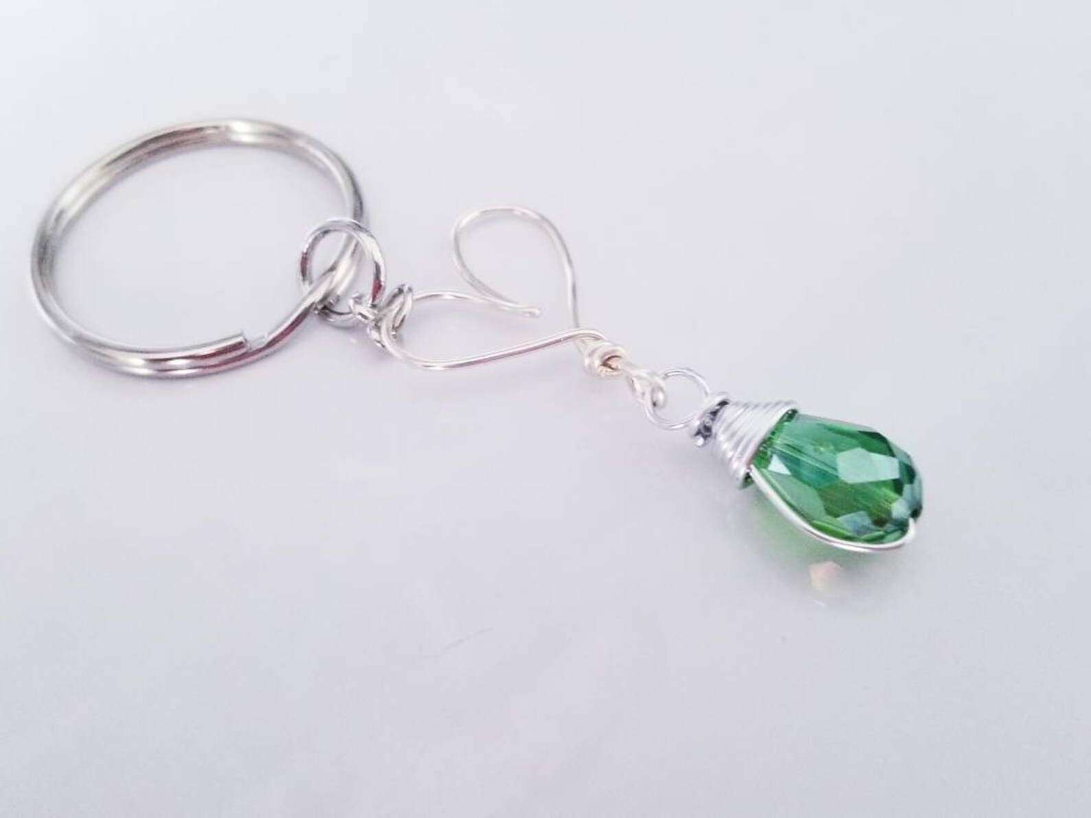 Heart Keychain Crystal Heart Keychain Keychain for Women - Etsy