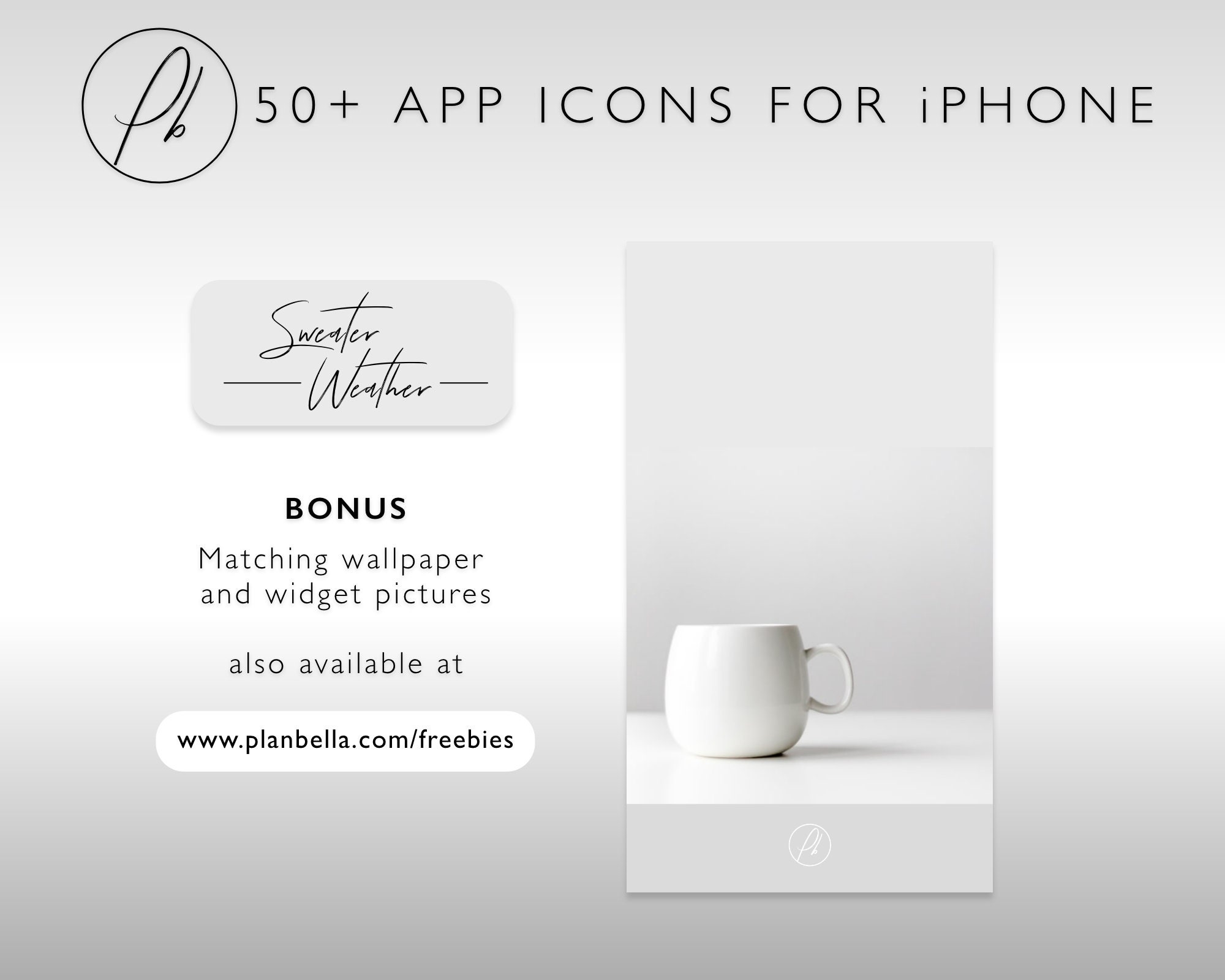 App Icons for Iphone Ios14 Silver Grey Monochrome Light | Etsy