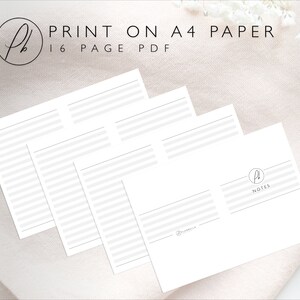 A5 Notes Pages Lined Stiped | Printable Inserts | Filofax, Traveler's ...