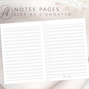 A5 Notes Pages Lined Stiped | Printable Inserts | Filofax, Traveler's ...