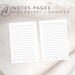 Pocket Notes Pages Lined Stiped | Printable Inserts | Filofax, Traveler ...