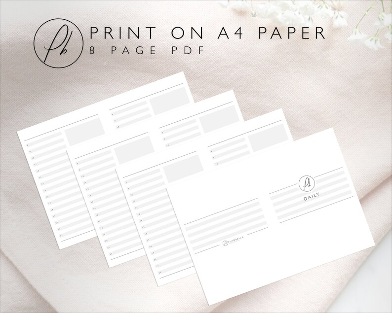 A5 Daily Planner Printable Inserts Filofax Traveler's | Etsy