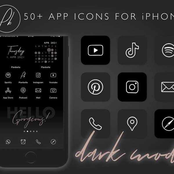 Dark Icons - Etsy
